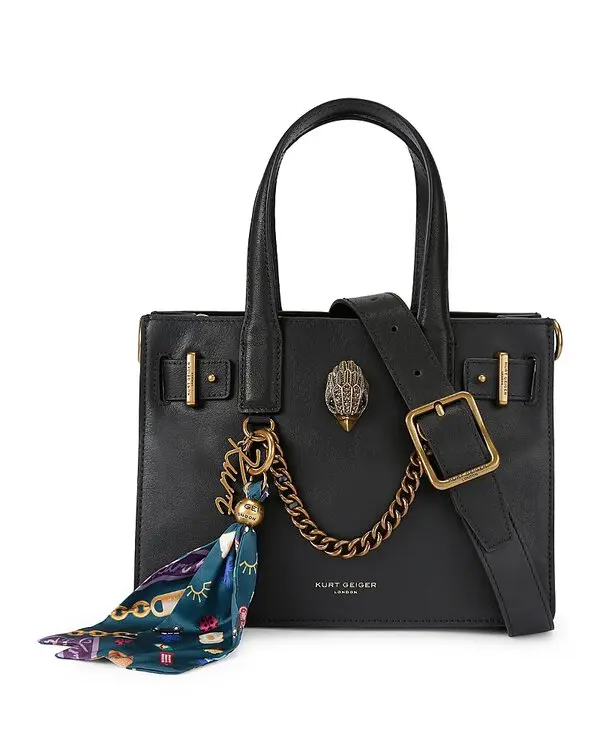 Kurt Geiger Slone Small Canvas Tote - Black