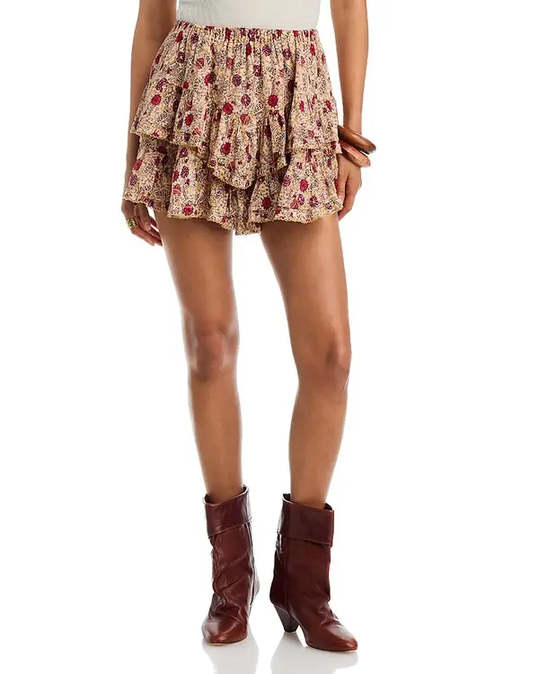 Isabel Marant Étoile Jocadia Tiered Printed Mini Skirt
