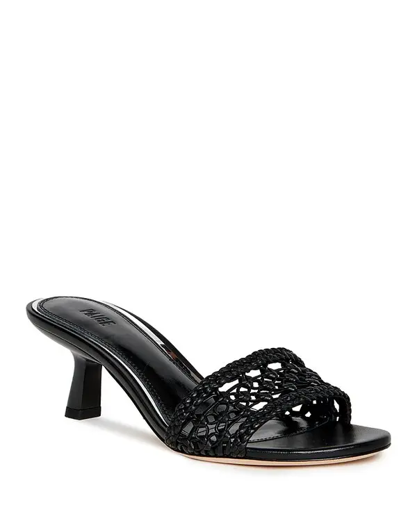 Paige Fallyn Woven Heeled Sandals - Black