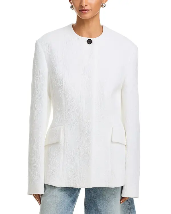 TOTEME Jacquard Jacket - Optic White