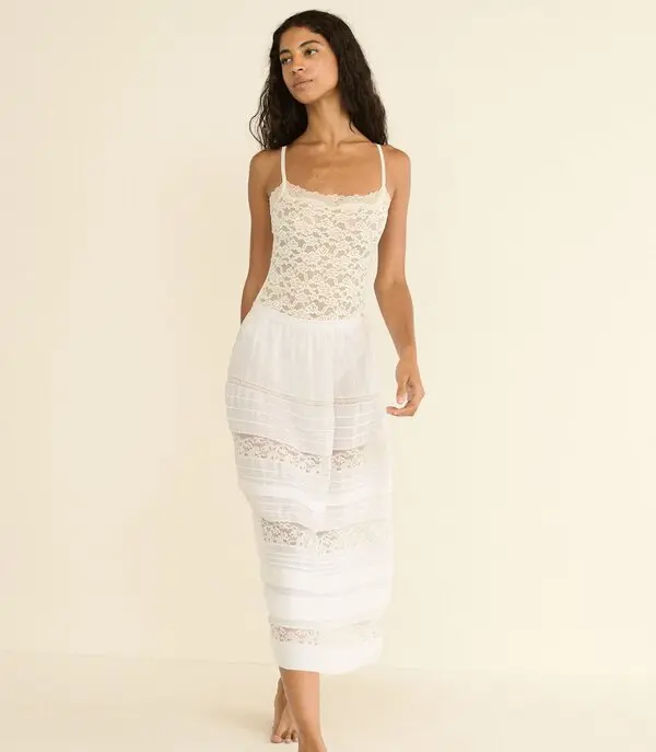 DÔEN Lovage Lace Bodysuit - Salt