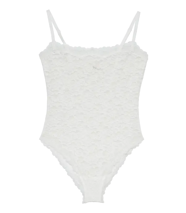 DÔEN Lovage Lace Bodysuit - Salt