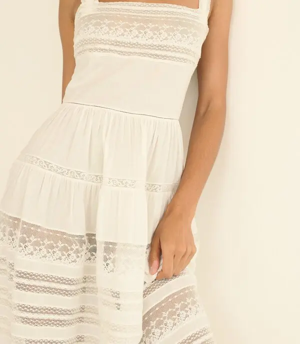 DÔEN Esmée Organic Cotton Voile Lace Dress