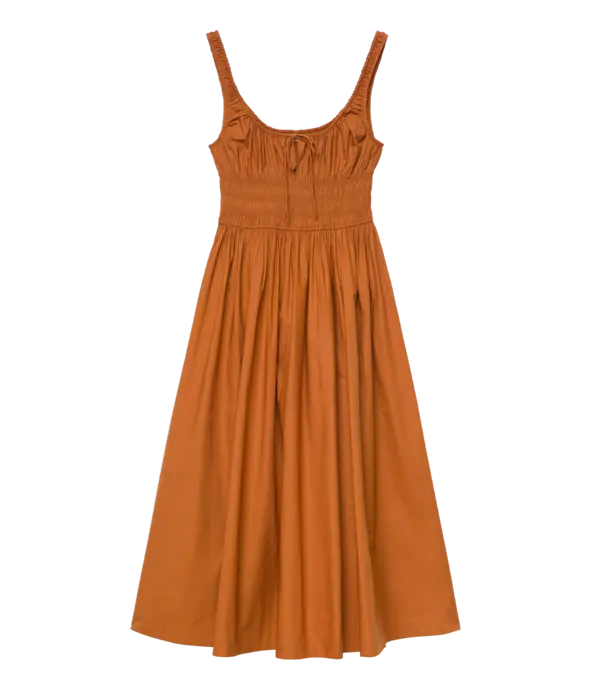 DÔEN Quilla Dress Sleeveless Organic Cotton Poplin Midi Dress