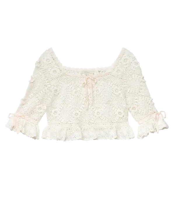 DÔEN Sybille Hand-crocheted Lace Top