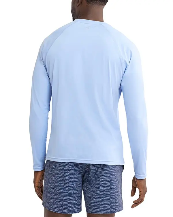 FAIR HARBOR Anchor Long Sleeve Rashguard - Light Blue