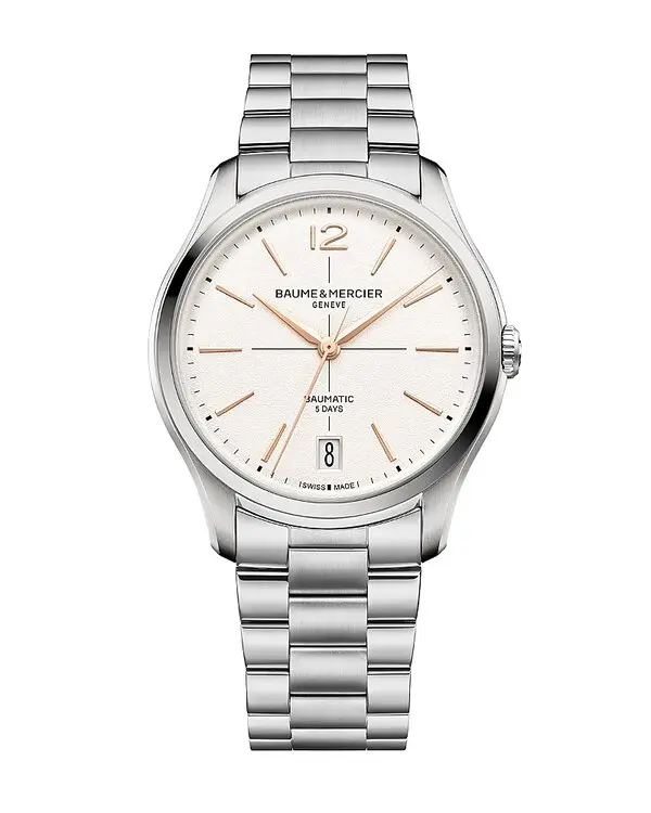 Baume & Mercier Clifton Automatic Watch, 39mm - White/steel