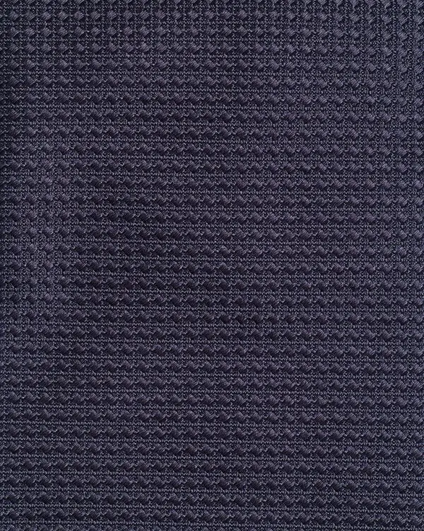 Canali Silk Classic Micro Grid Neck Tie - Navy