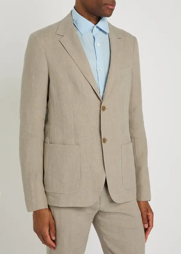Sunspel Linen Blazer - Sand