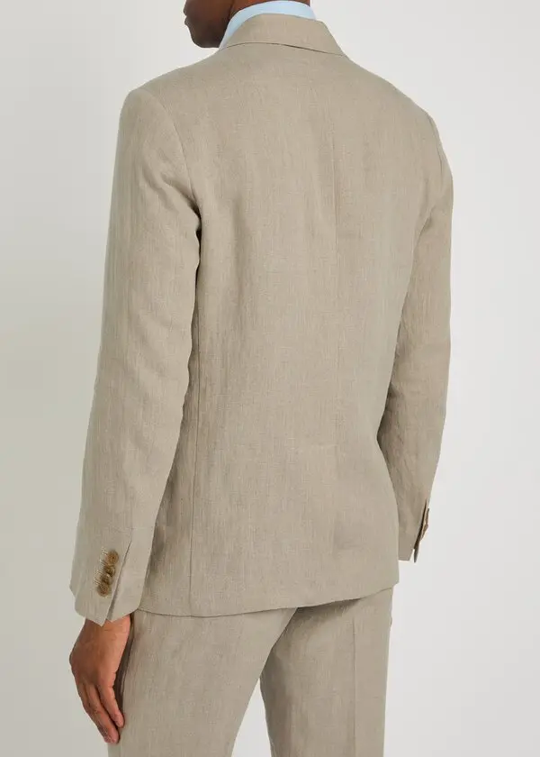 Sunspel Linen Blazer - Sand