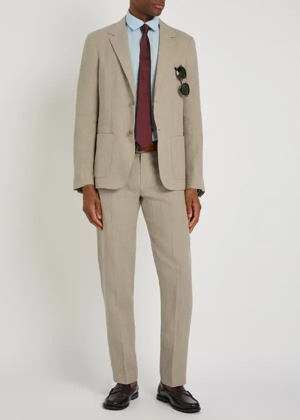 Sunspel Linen Blazer - Sand