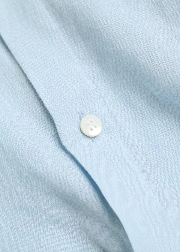 Sunspel Linen Shirt - Light Blue