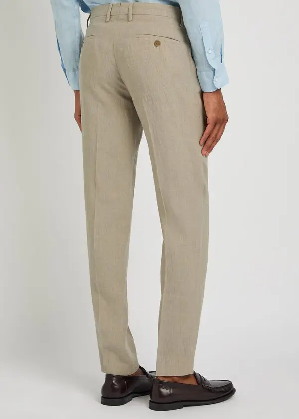 Sunspel Tapered Linen Trousers