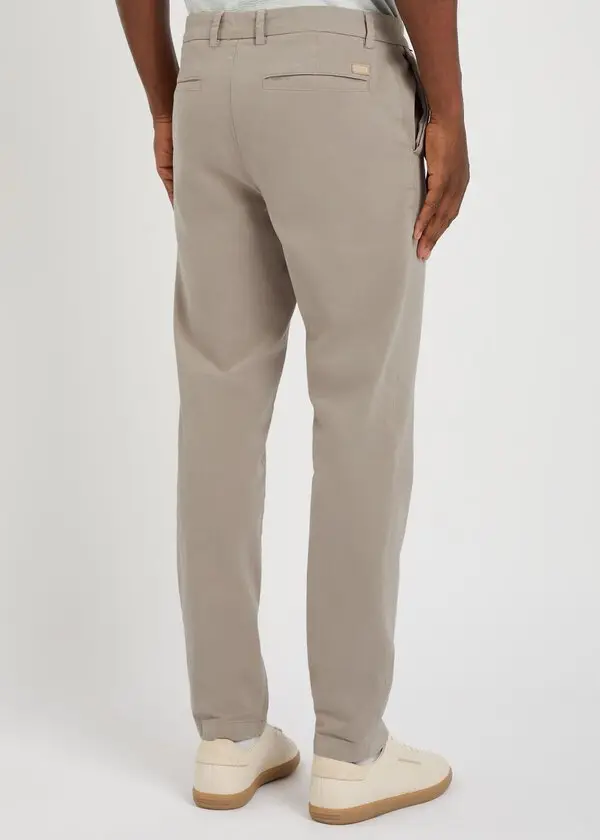 BOSS Kane Tapered-leg Stretch-cotton Chino Trousers