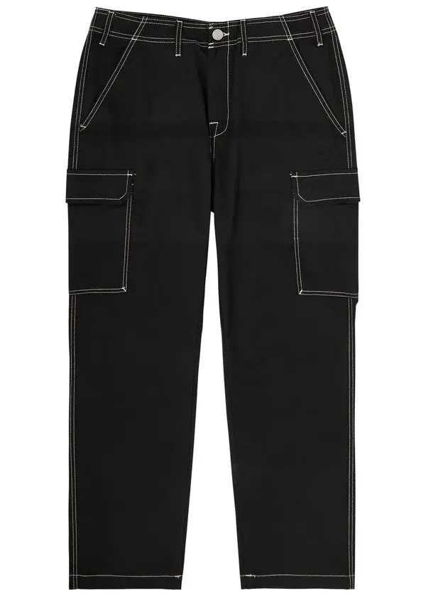 True Religion Straight-leg Twill Cargo Trousers - Black