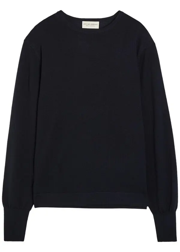Officine Générale Nina Merino Wool Jumper - Navy