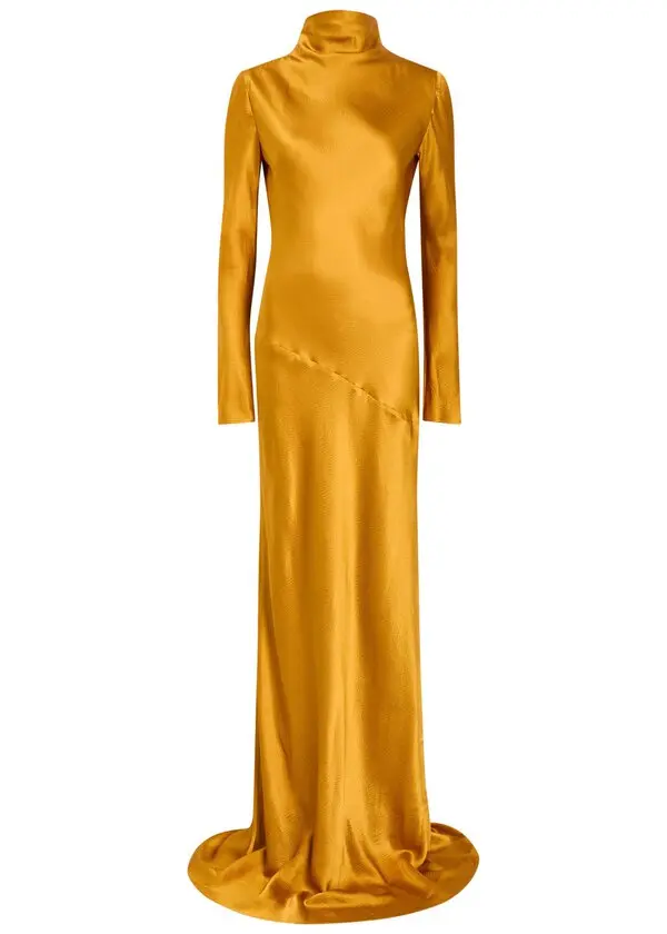 Tove Gio Crinkled Silk Gown - Gold