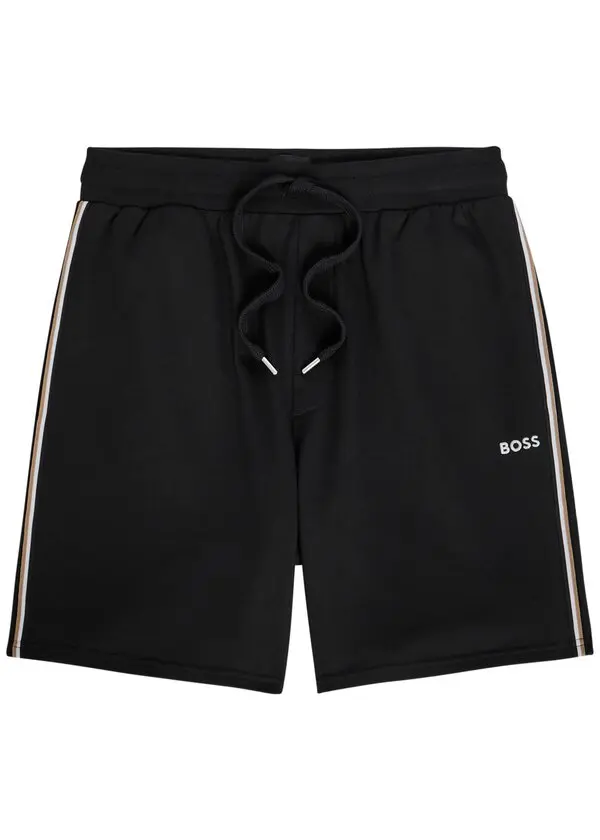 BOSS Embroidered Logo Cotton Shorts