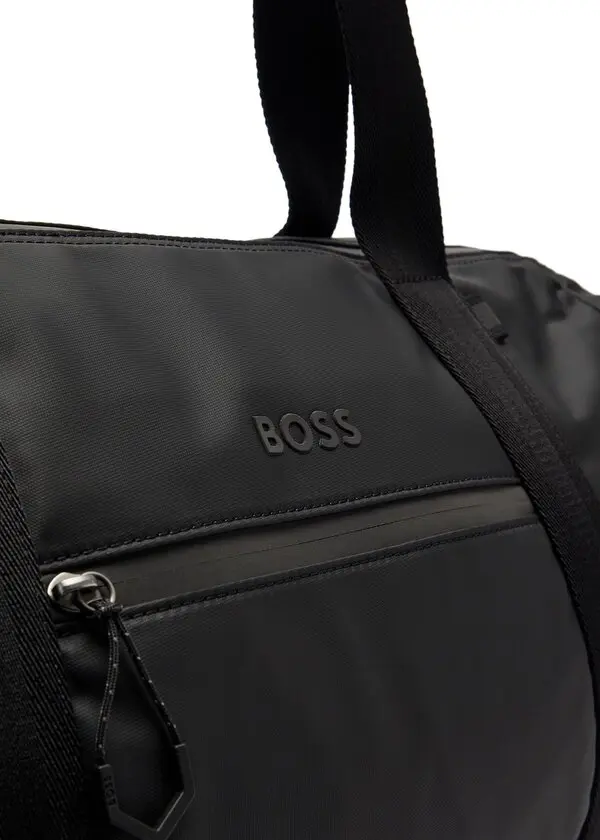 BOSS Stenson Logo Coated Faux Leather Holdall