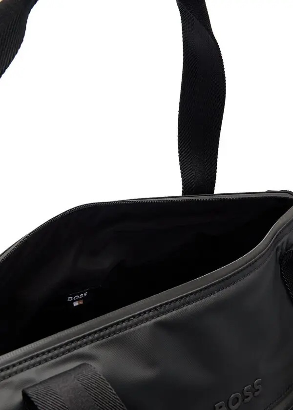 BOSS Stenson Logo Coated Faux Leather Holdall