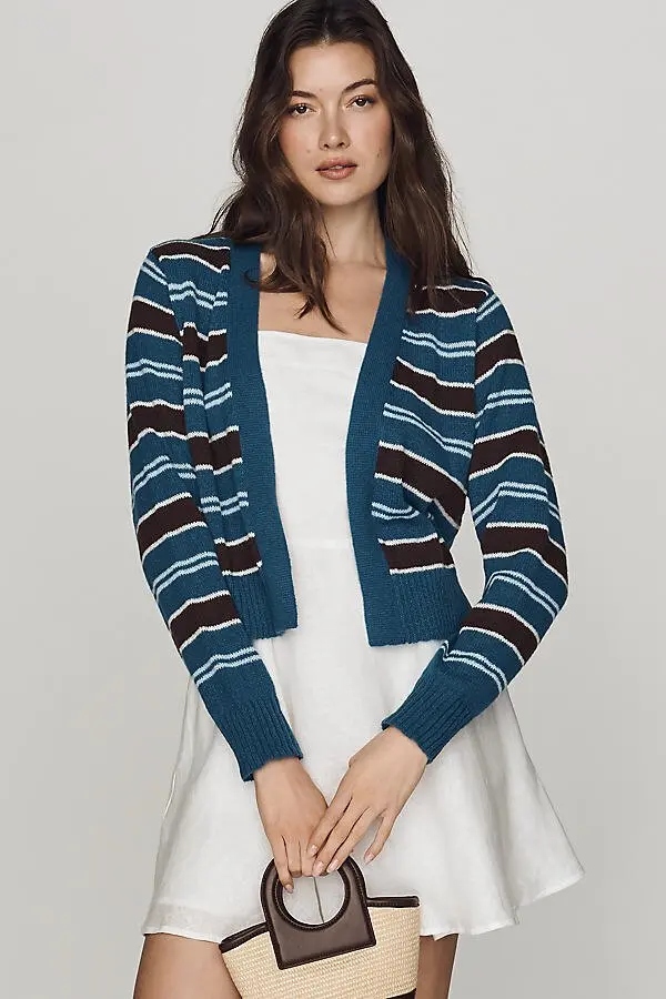 Anthropologie Striped Lightweight Cardigan