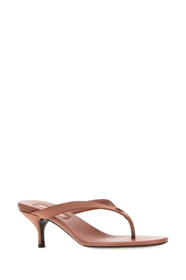Miu Miu Antiqued Satin Thong Slippers