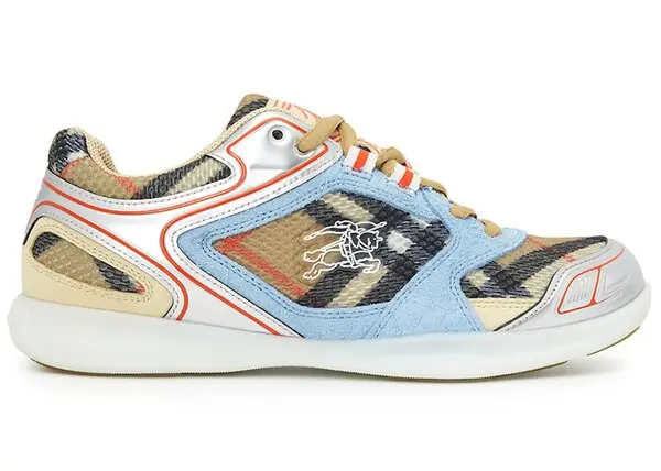 Burberry Check Matrix Sneaker Light Blue Silver
