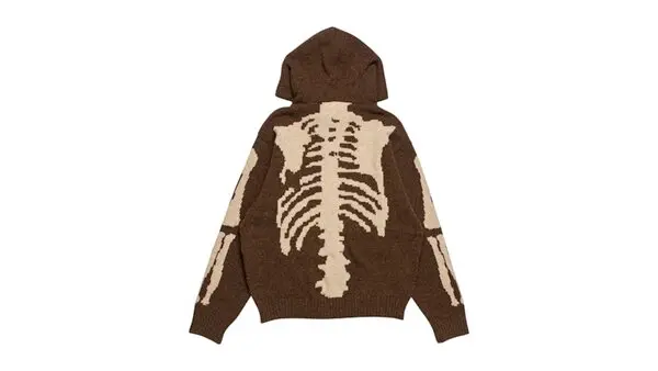 Kapital 5g Wool Bone Hood Sweater - Brown