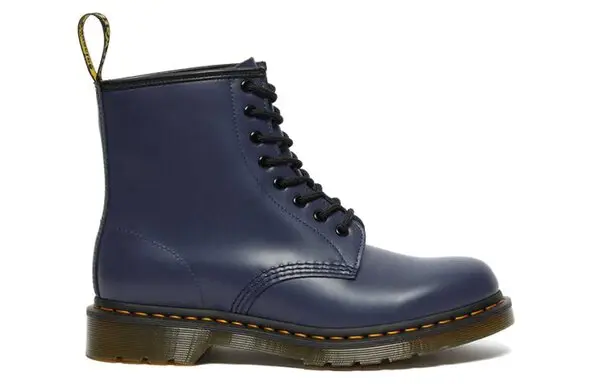 Dr. Martens 1460 Smooth Leather Lace Up Boots - Blue