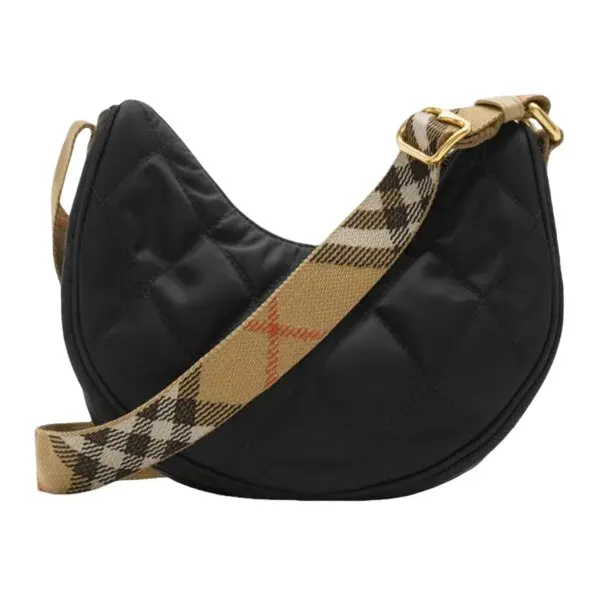Burberry Horseshoe Quilted Crossbody Bag - Black