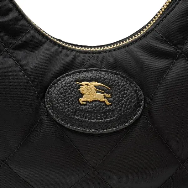 Burberry Horseshoe Quilted Crossbody Bag - Black