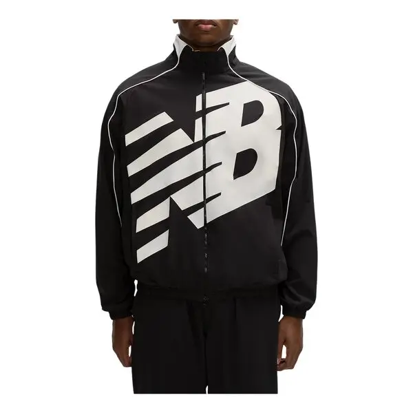 NEW BALANCE Oversized Printed Woven Jacket - Black