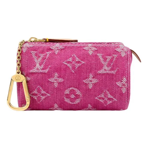 LOUIS VUITTON Monogram Denim Trousse Speedy Pouch - Fuchsia
