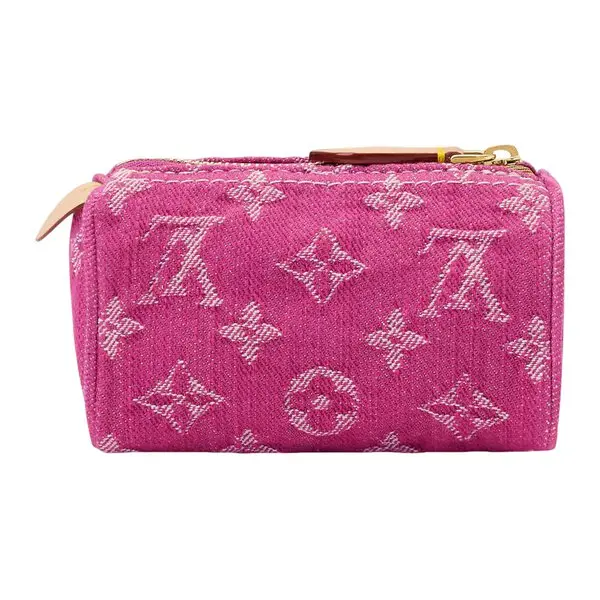 LOUIS VUITTON Monogram Denim Trousse Speedy Pouch - Fuchsia