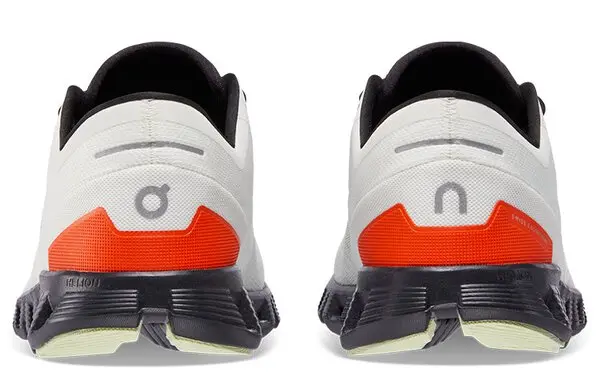 On Cloud X 3 Athletic Sneakers - Ivory/flame