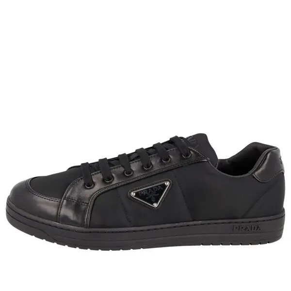 Prada Downtown Low Re-nylon Lace-up Sneakers - Black