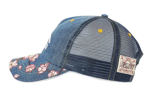 PALACE X Evisu Printed Denim Trucker Cap - Blue
