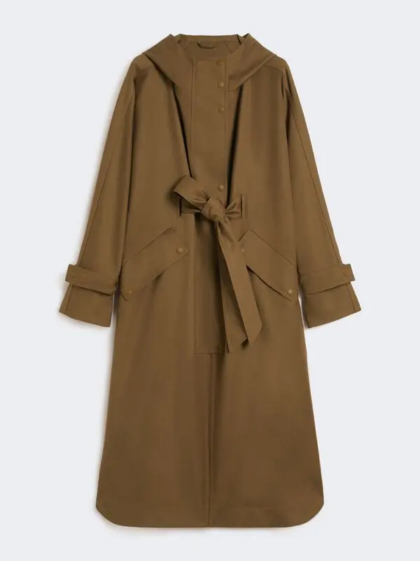 Max Mara Water-repellent Wool Gabardine Duster Coat - Brown