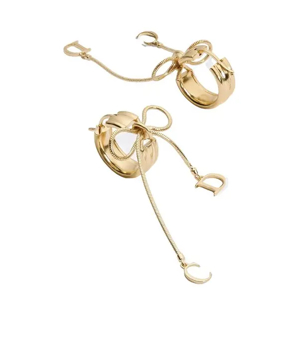 Dior Petit Nœud Cd Earrings - Yellow