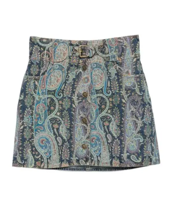 Etro Button-fastening Short Skirt