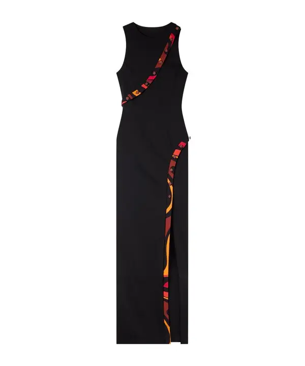 Emilio Pucci Long Fitted Dress With Printed Detail