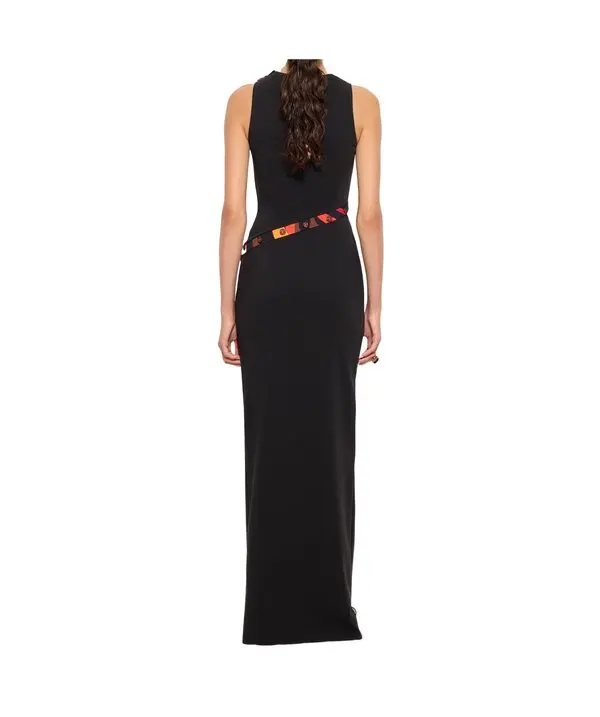 Emilio Pucci Long Fitted Dress With Printed Detail