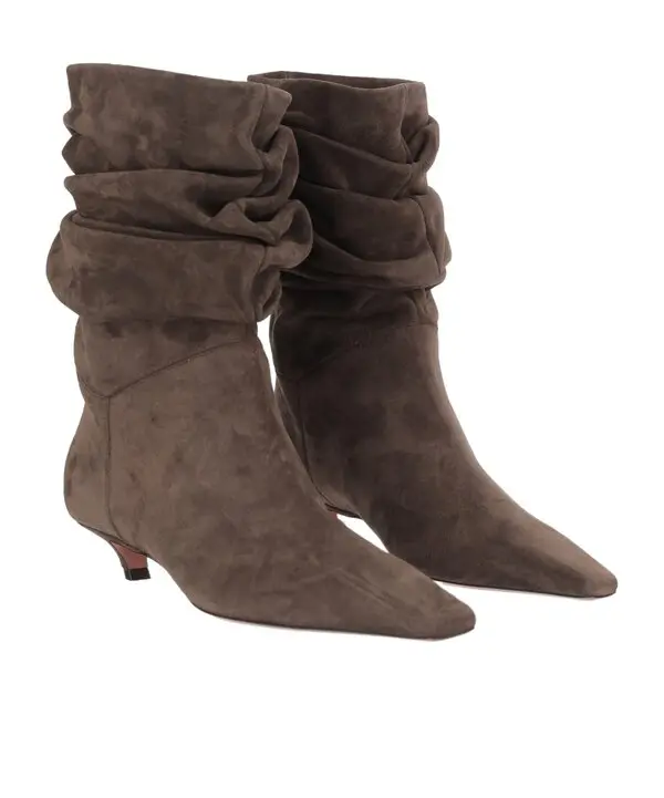 Amina Muaddi Square-toe Ankle Boots
