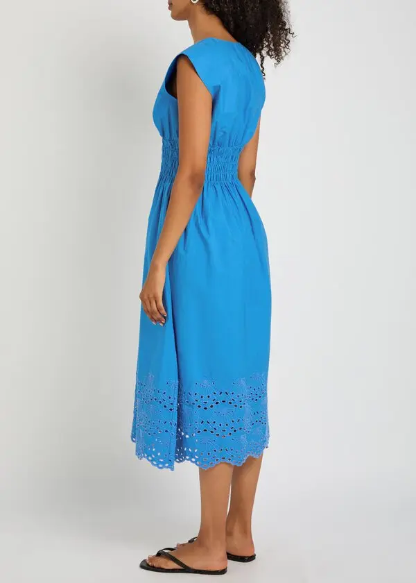 Rails Roxanne Embroidered Cotton Midi Dress