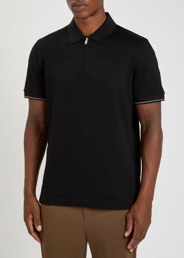 BOSS Close-knit Cotton Polo Shirt