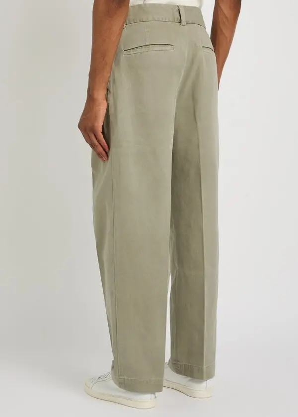 AGOLDE Slater Pleated Cotton Trousers