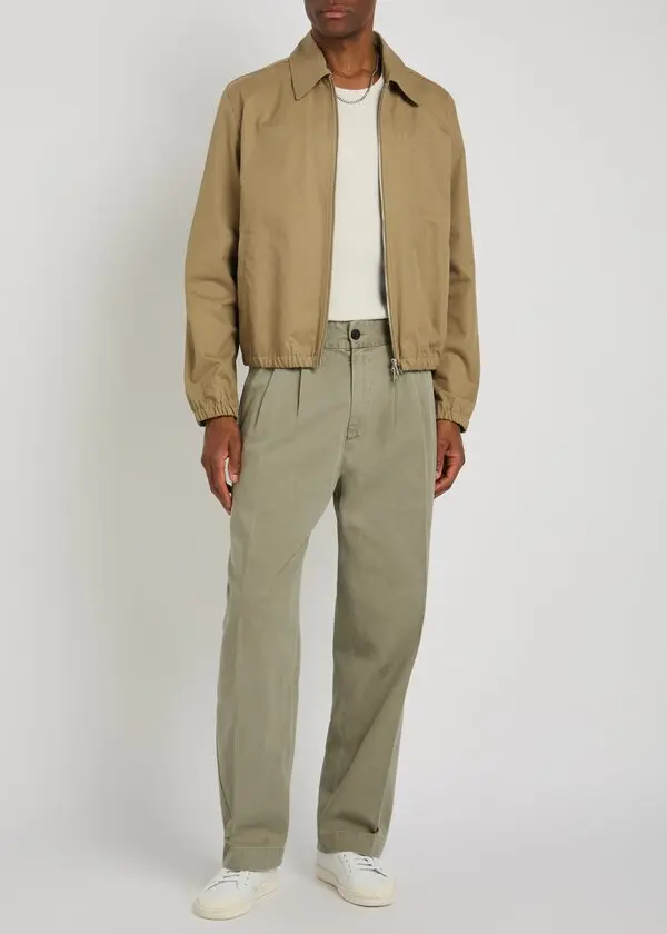 AGOLDE Slater Pleated Cotton Trousers