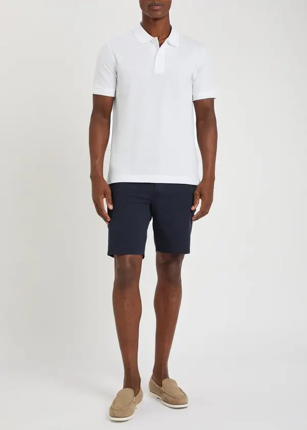 BOSS Pallas Logo-embroidered Piqué Cotton Polo Shirt - White