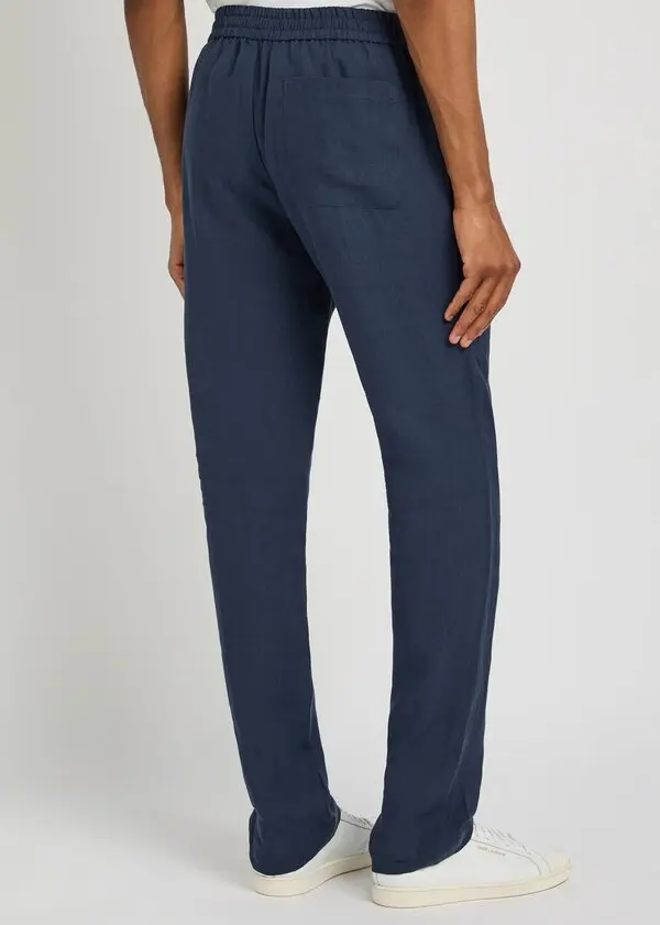 Sunspel Tapered-leg Linen Trousers