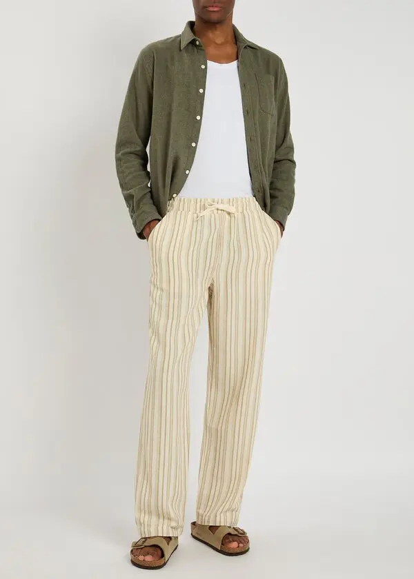 LES DEUX Houston Stripe Cotton-blend Trousers